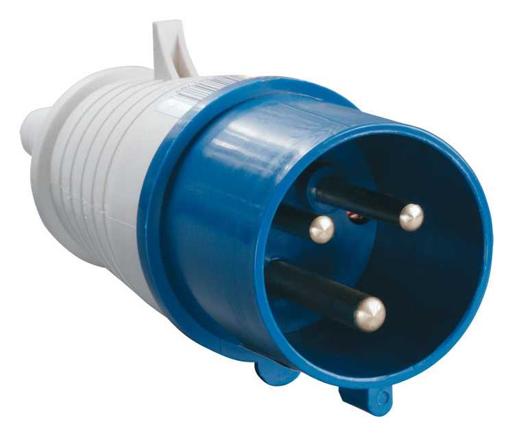 Силовая вилка IEK ССИ-023 (2Р+PЕ) 32А 220V IP44 синего цвета в интернет ...